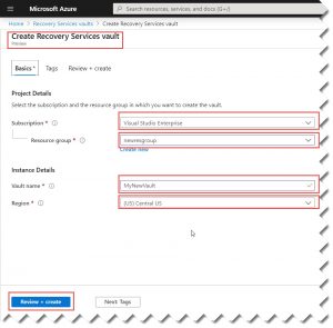 Azure Recovery Services Vault - Azure Lessons
