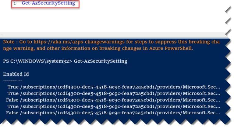 Get-AzSecuritySetting - Azure Lessons