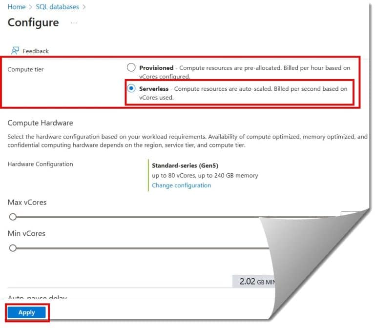 Azure SQL Serverless Database - Azure Lessons
