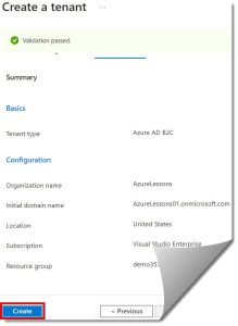 Create Azure AD B2C Tenant - Azure Lessons
