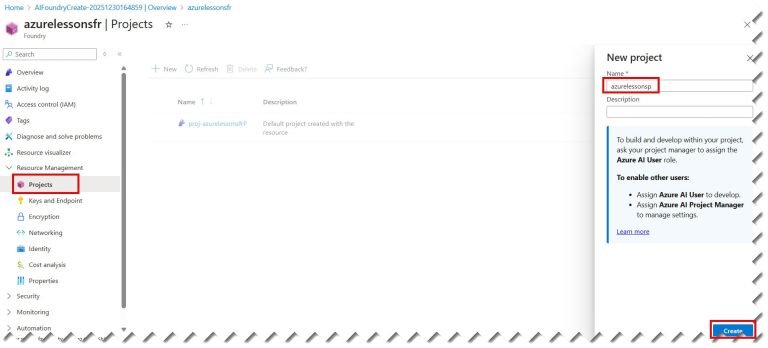Create Azure AI Foundry Resource - Azure Lessons